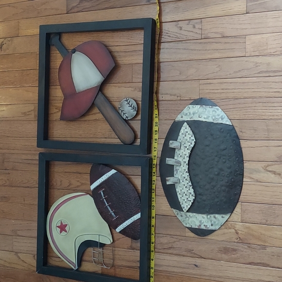 Hobby Lobby | Wall Decor | Metal Sports Wall Art Football Baseball Boys ...